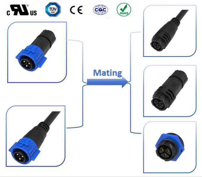 M25 IP67 2-Pin 50A Waterproof Power Connector - Quick Lock