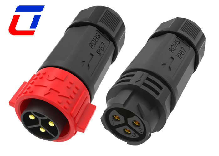 High Voltage 50A Cable Male Female Connector Waterproof With Push Locking