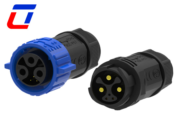 M25 3 Pin 50A Waterproof Power Connector Push Lock Watertight Power ...