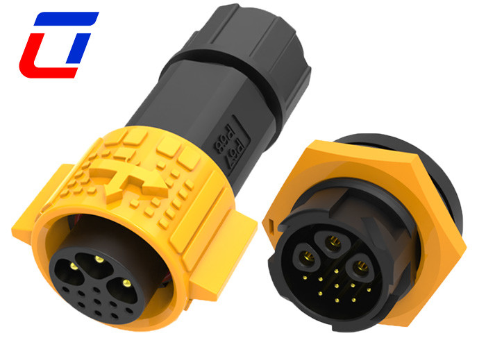 Power Signal Ip67 12 Pin Panel Mount Connector Waterproof 3+9 Pin Plug ...