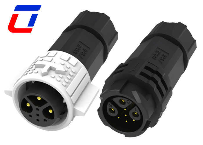 3 Power 5 Pin Waterproof Data Connector 15A M19 Circular Wire Connector