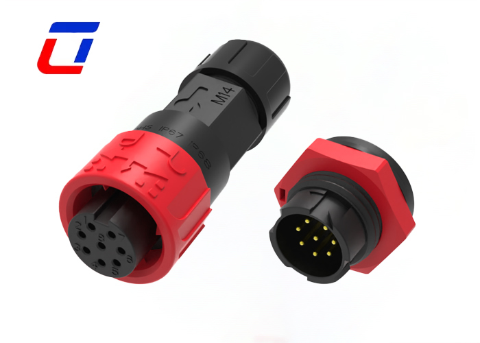 M16 8 Pin Round Connector Types Cable To Board Industrial Waterproof ...