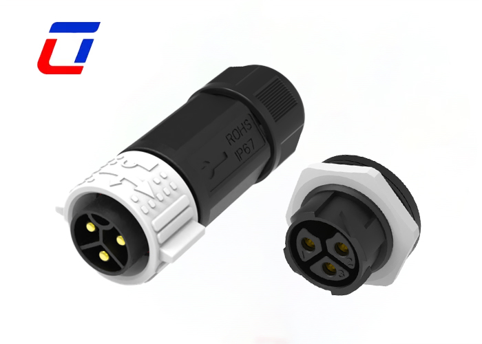 M25 3-Pin 50A IP67 Waterproof Power Connector - UL94-V0